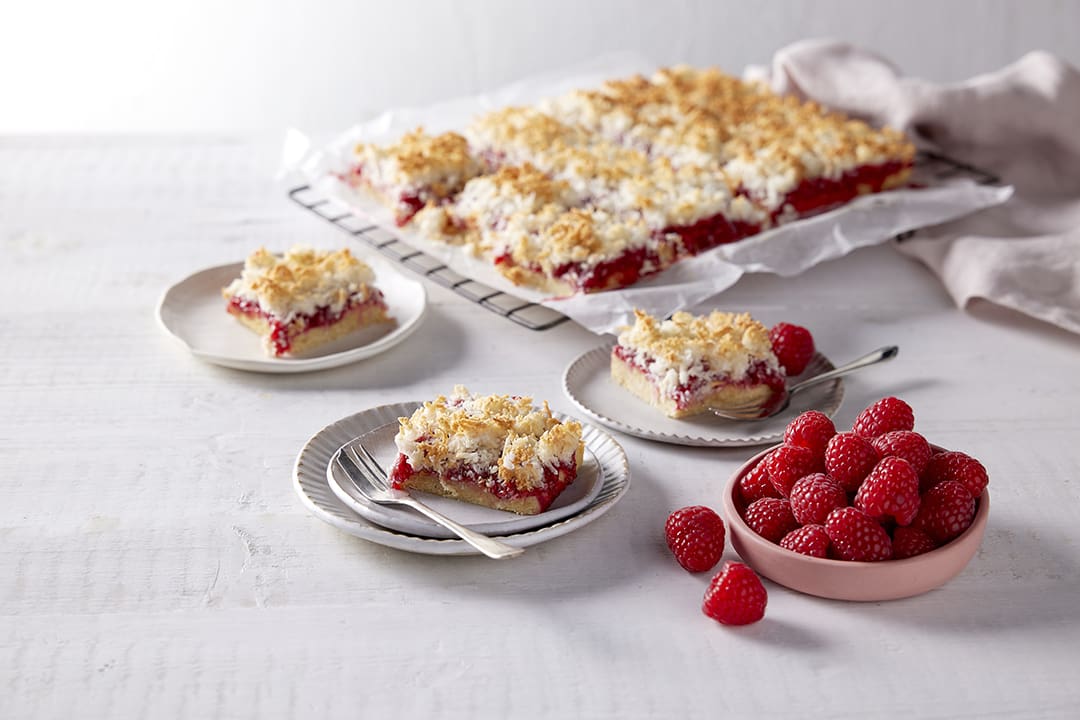 Raspberry Coconut Slice - Driscolls