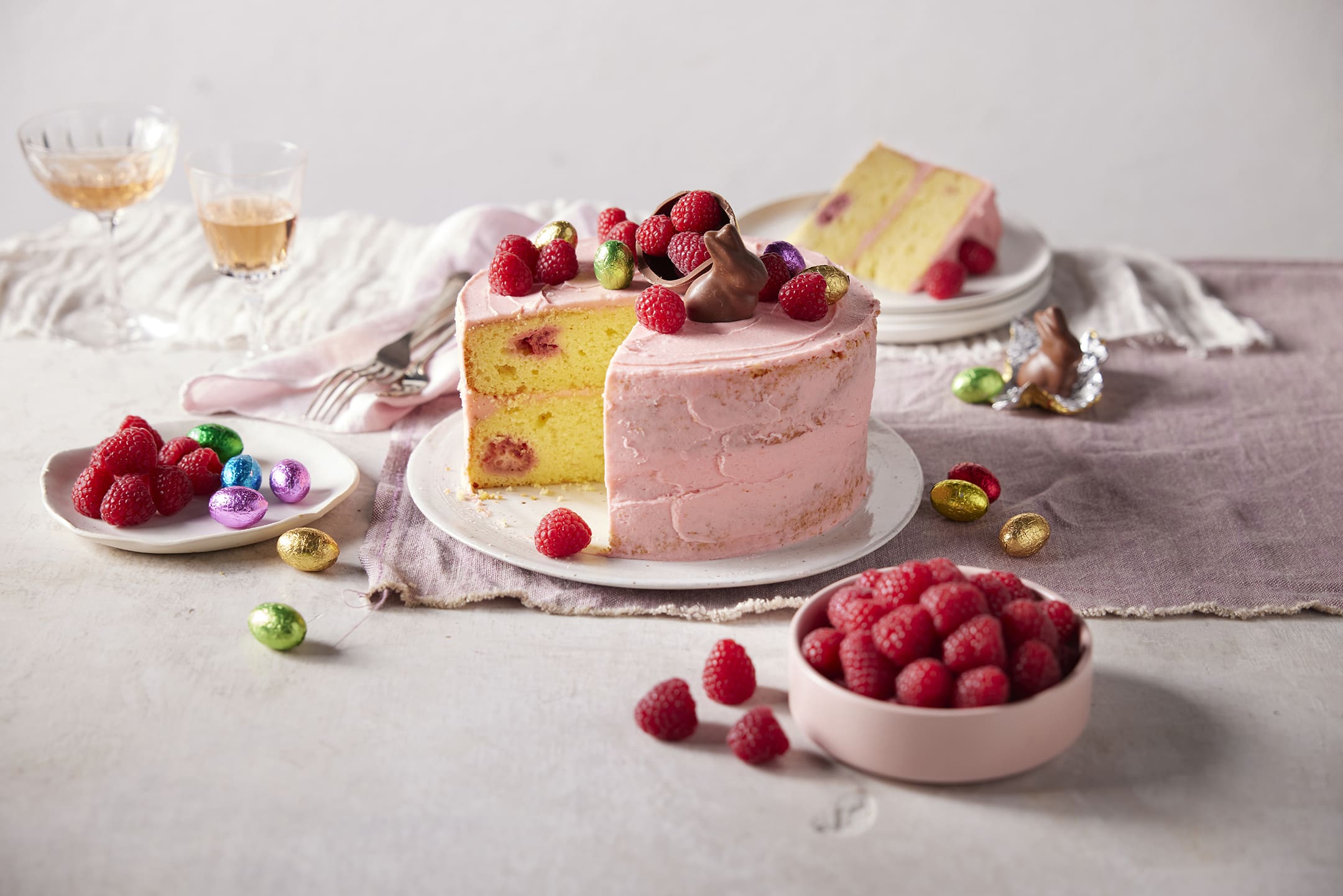Raspberry-lemon Easter cake - Driscolls